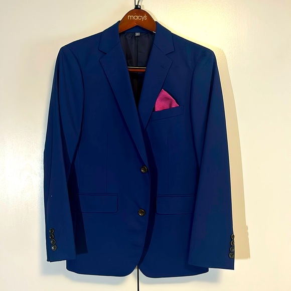 Bonobos | Suits & Blazers | Bonobos Mens Blue Suit With Pocket Square ...